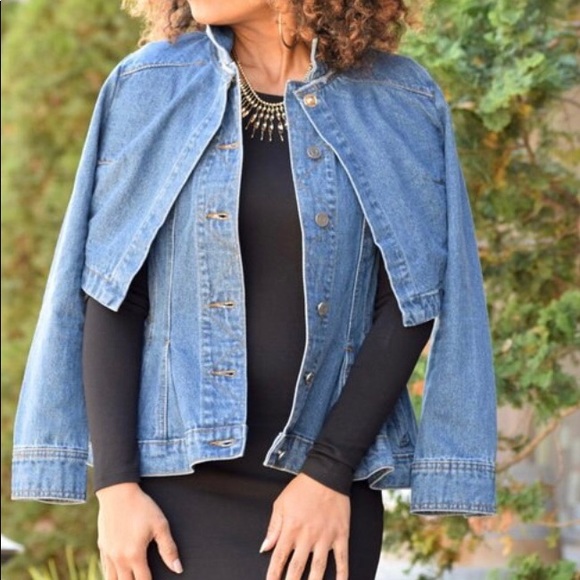 Current Air | Jackets & Coats | Denim Cape Jacket | Poshmark